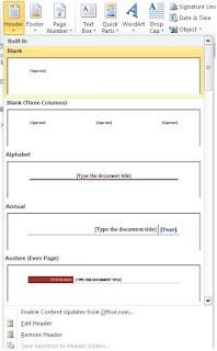 FUNGSI HEADER FOOTER PADA MICROSOFT WORD - Polindo Surabaya